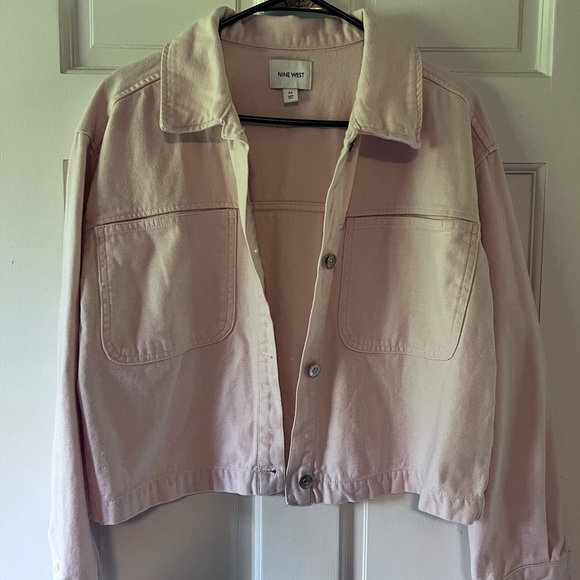 Nine West | Jackets & Coats | Blush Pink Denim Jacket | Poshmark